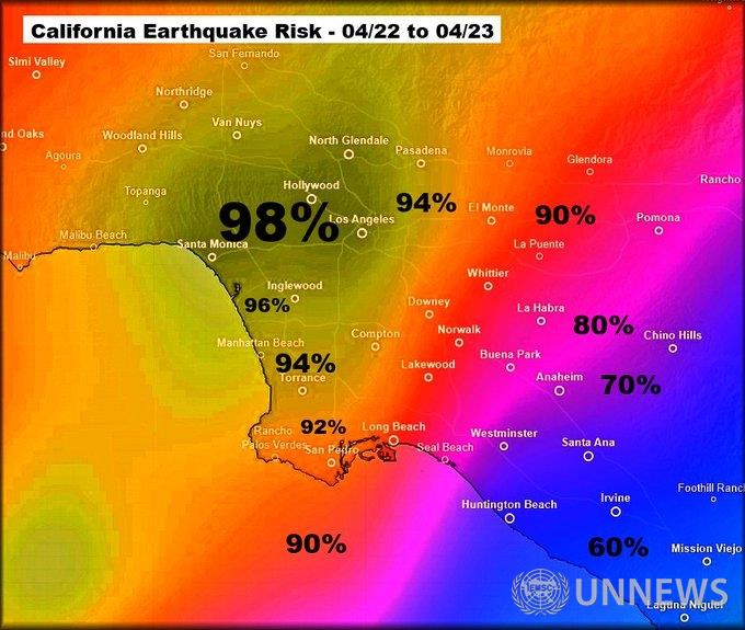 🚨🚨🚨 주요 경보: 캘리포니아 로스앤젤레스에 대규모 지진 경보가 발령되었습니다. | UNnews 유엔뉴스 유엔신문
